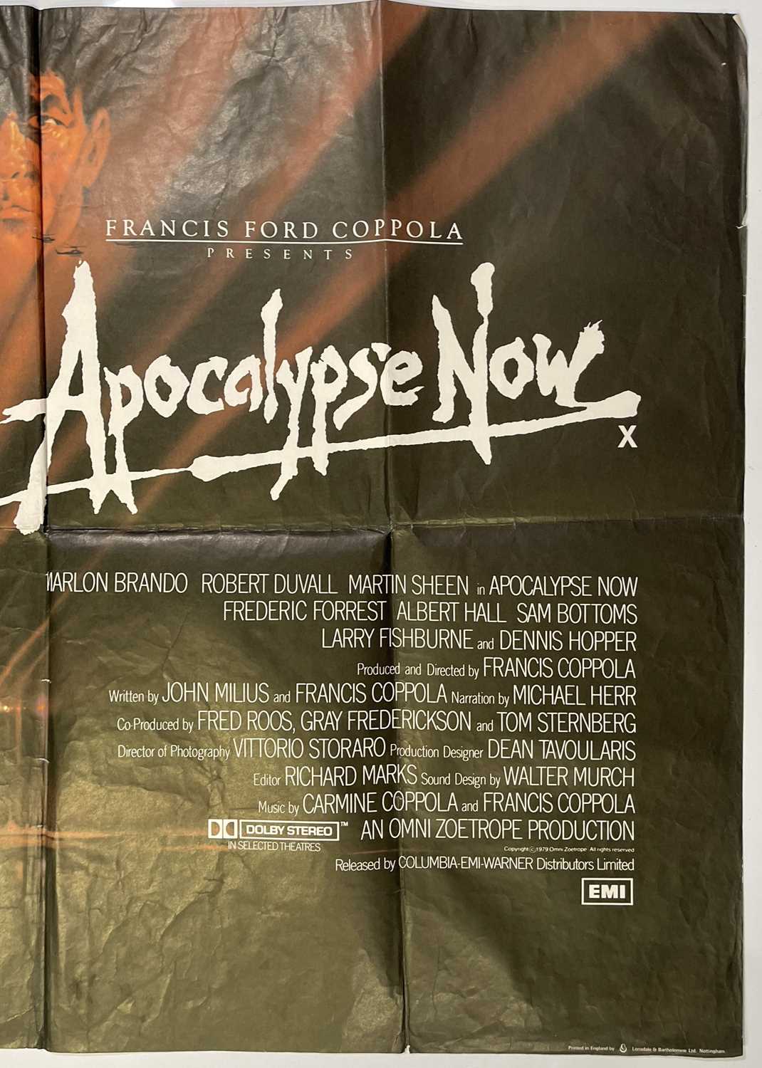 Lot 284 - APOCALYPSE NOW (1979) - ORIGNAL UK QUAD