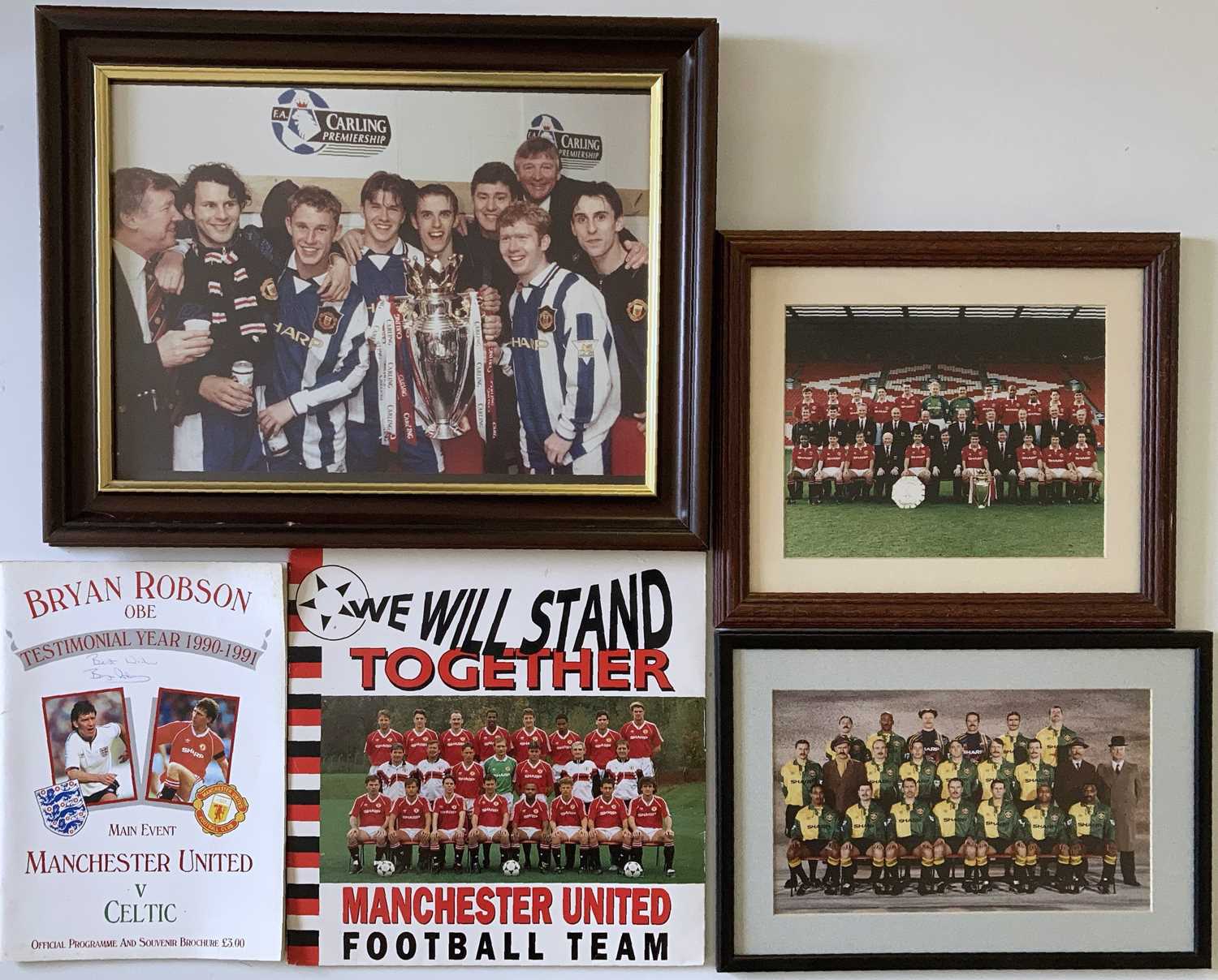Lot 183 - MANCHESTER UNITED MEMORABILIA - FRAMED AND