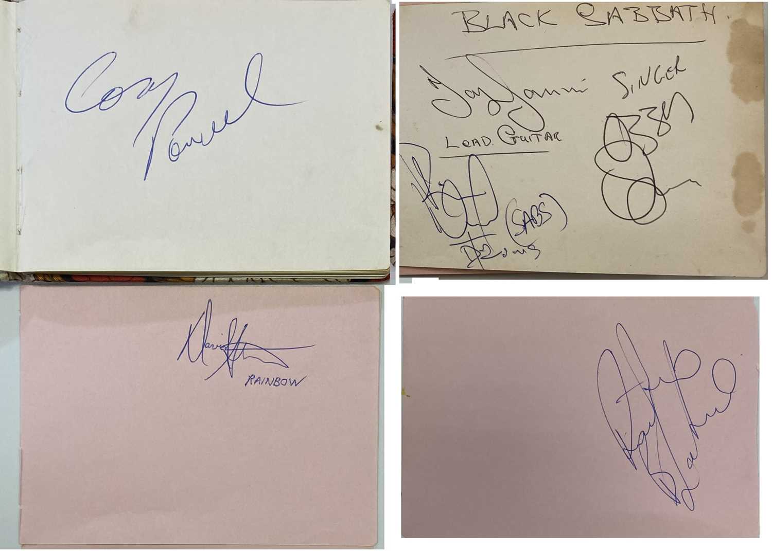 Lot 240 - BLACK SABBATH AND RAINBOW AUTOGRAPHS