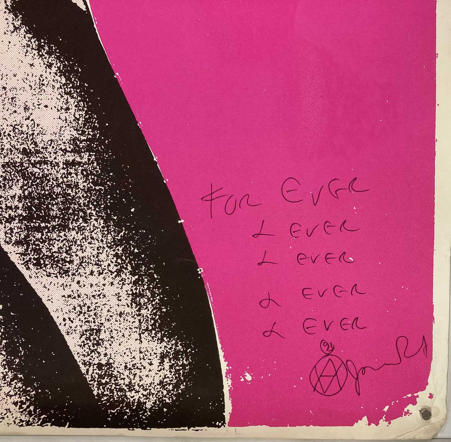 Lot 383 - JAMIE REID FUCK FOREVER POSTER SIGNED