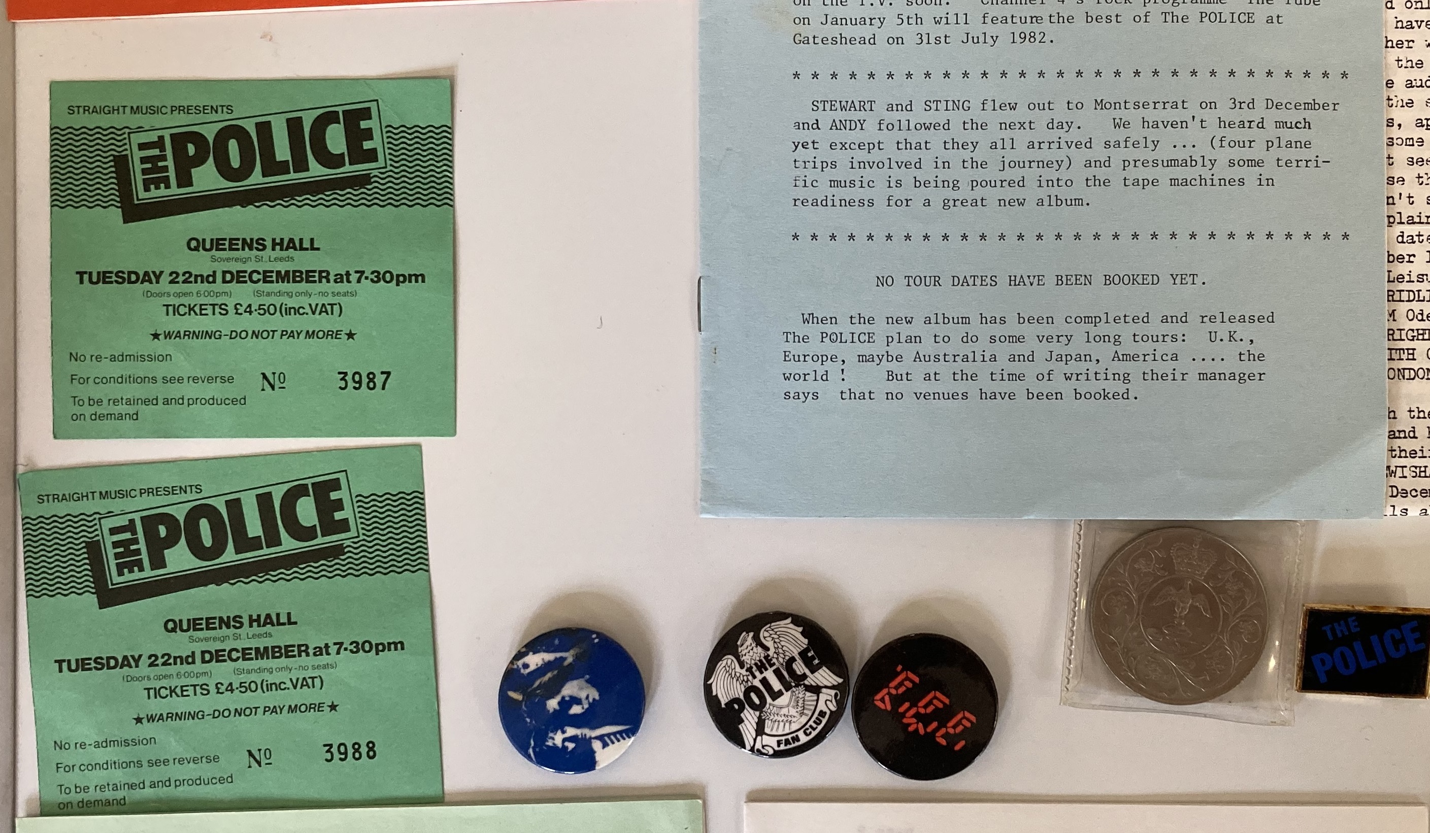 Lot 51 - THE POLICE MEMORABILIA