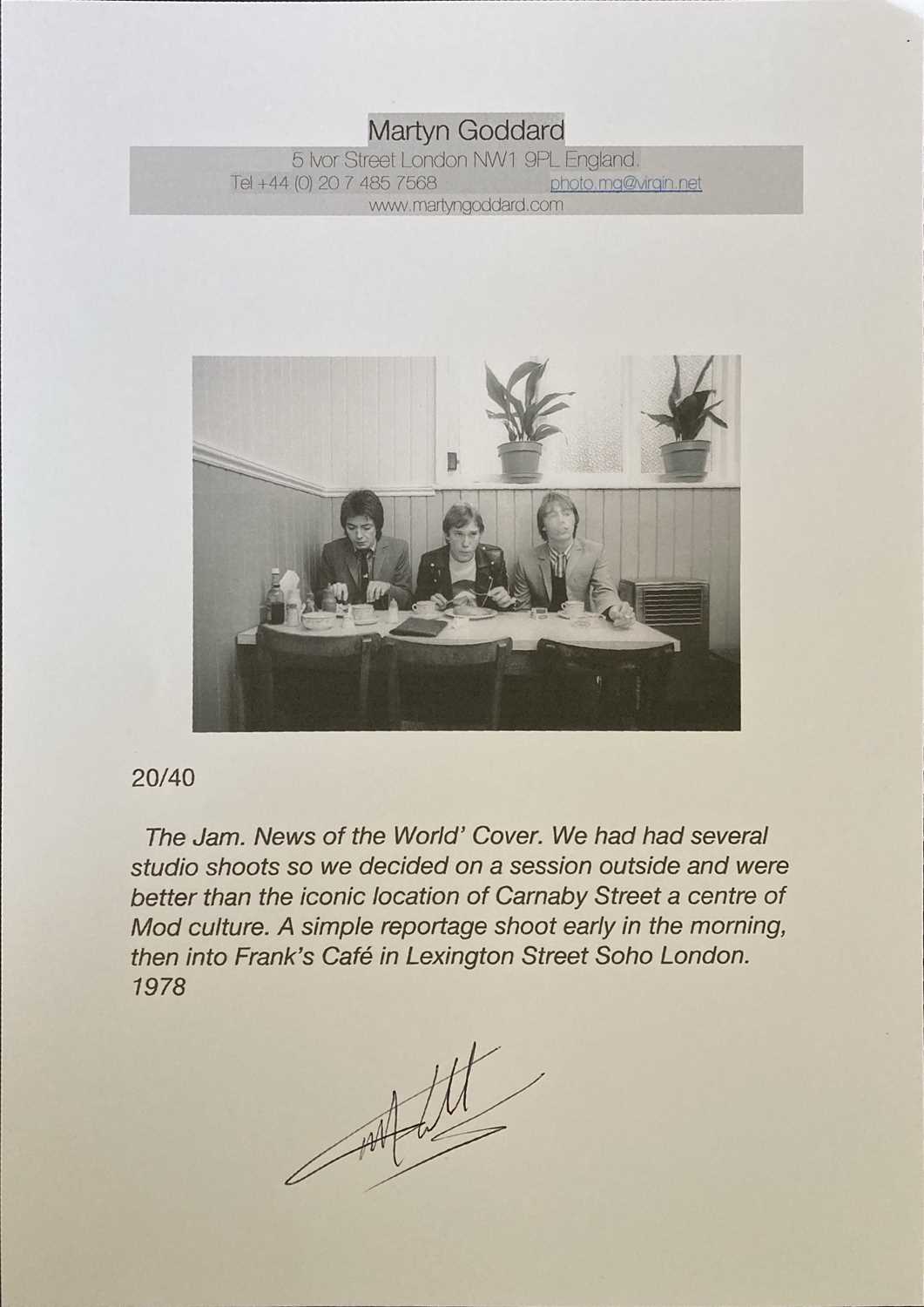 Lot 411 - THE JAM - NEWS OF THE WORLD MARTYN GODDARD
