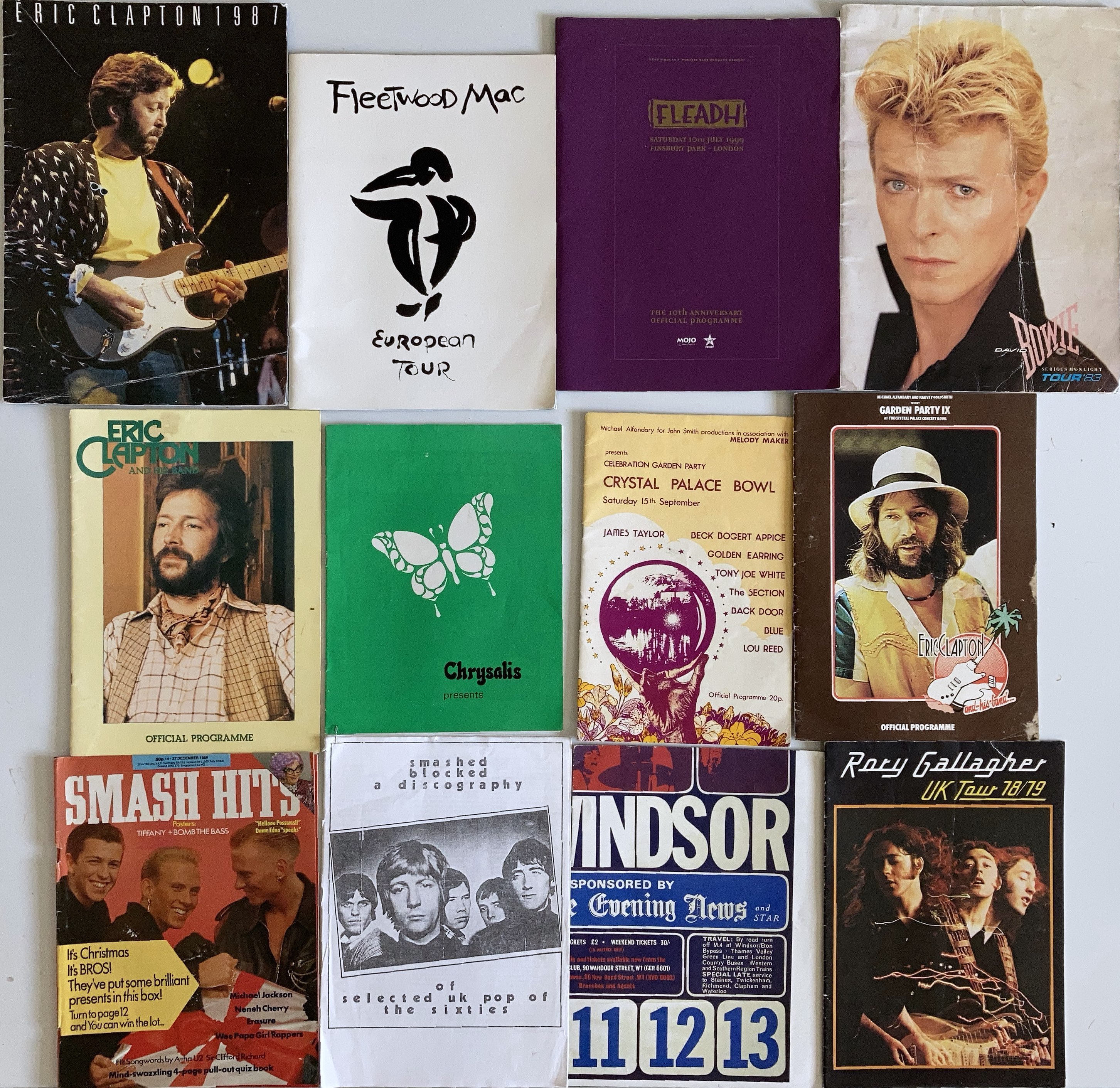 Lot 88 - ROCK AND POP CONCERT PROGRAMMES AND TICKETS