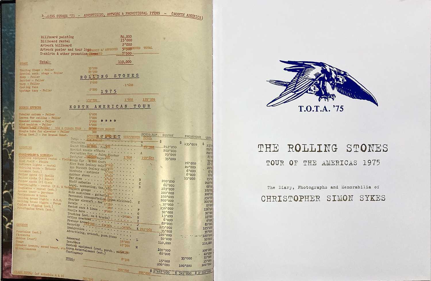 Lot 563 - ROLLING STONES - TOUR OF THE AMERICAS 1975