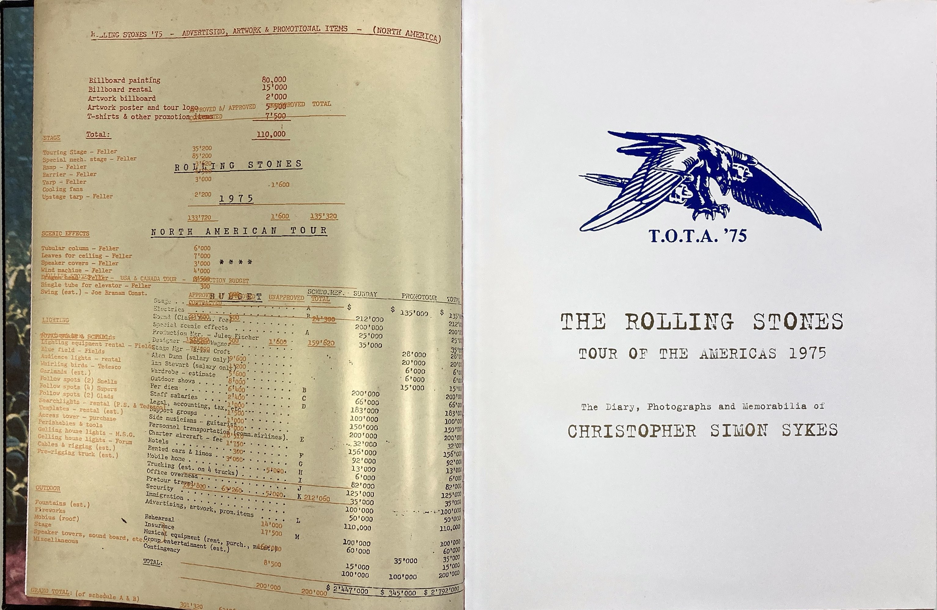 Lot 563 - ROLLING STONES - TOUR OF THE AMERICAS 1975