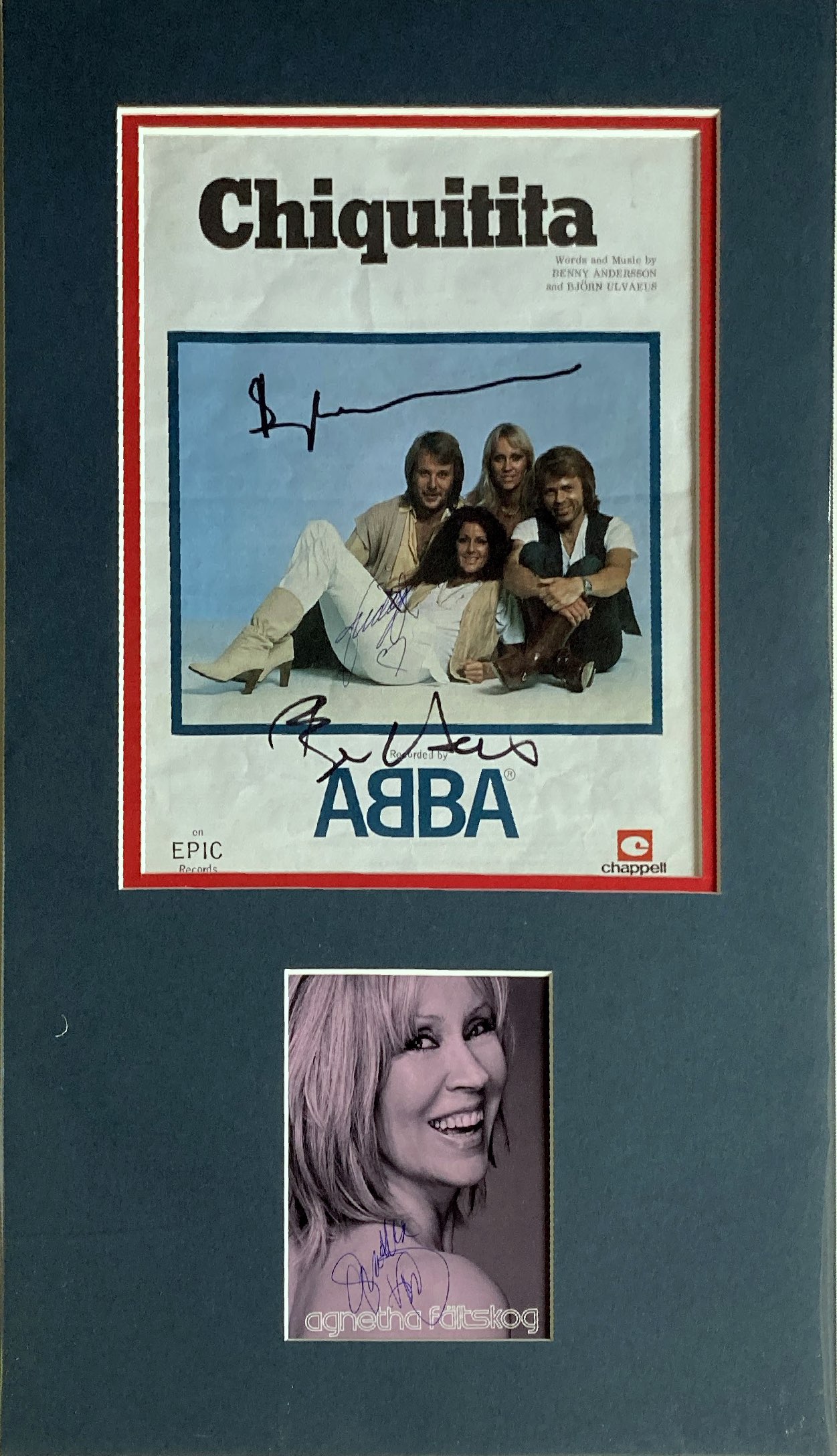 Lot 313 - ABBA SIGNED DISPLAY.