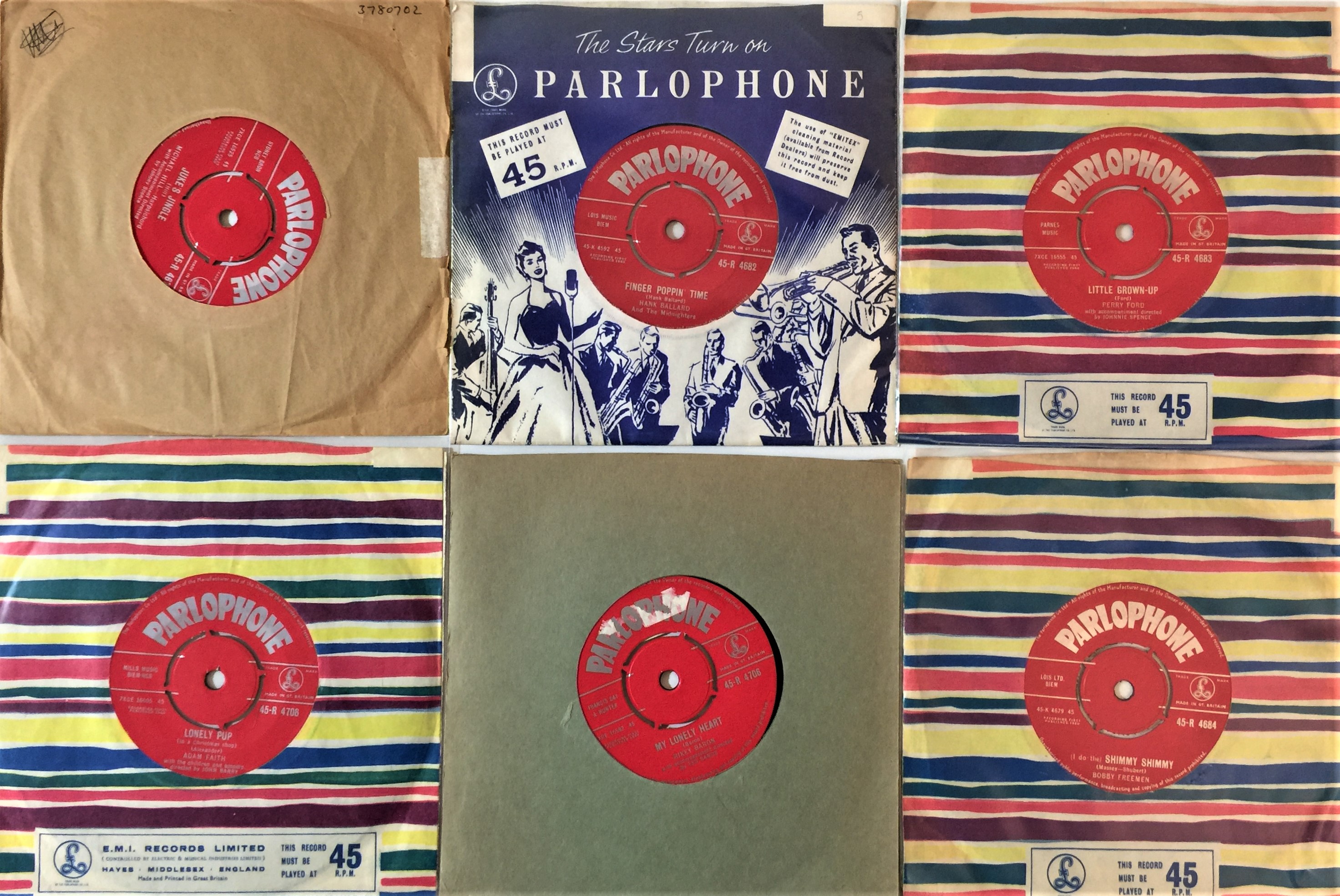Lot 826 - 1960 RED 45-R SERIES PARLOPHONE 7"