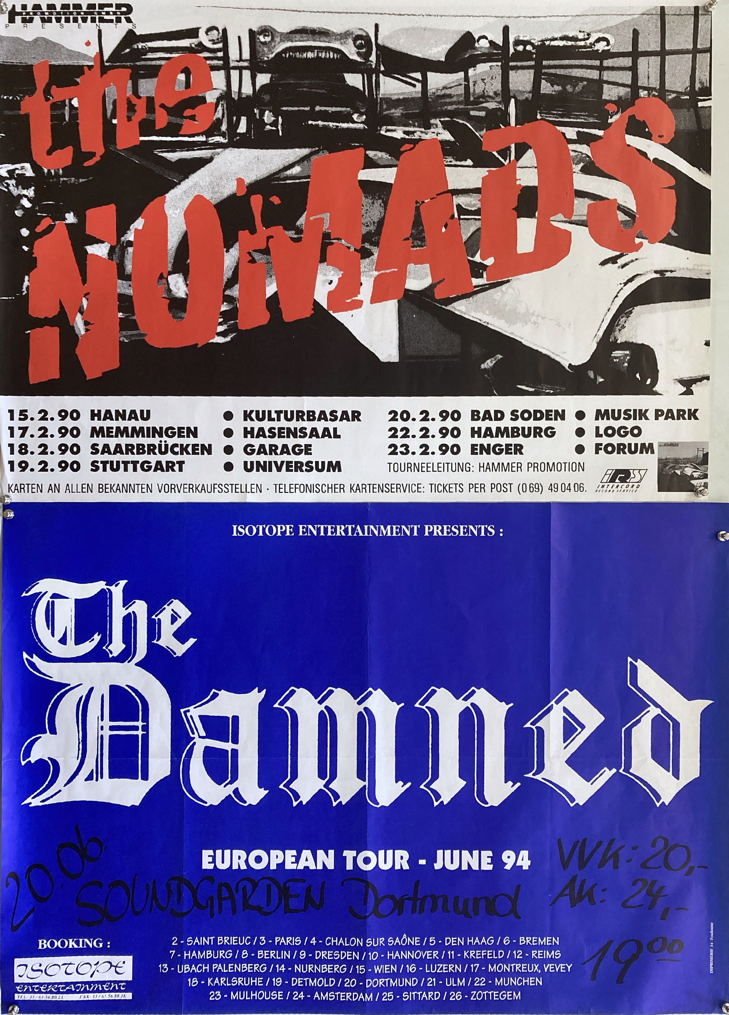Lot 203 - EUROPEAN CONCERT POSTERS - THE DAMNED