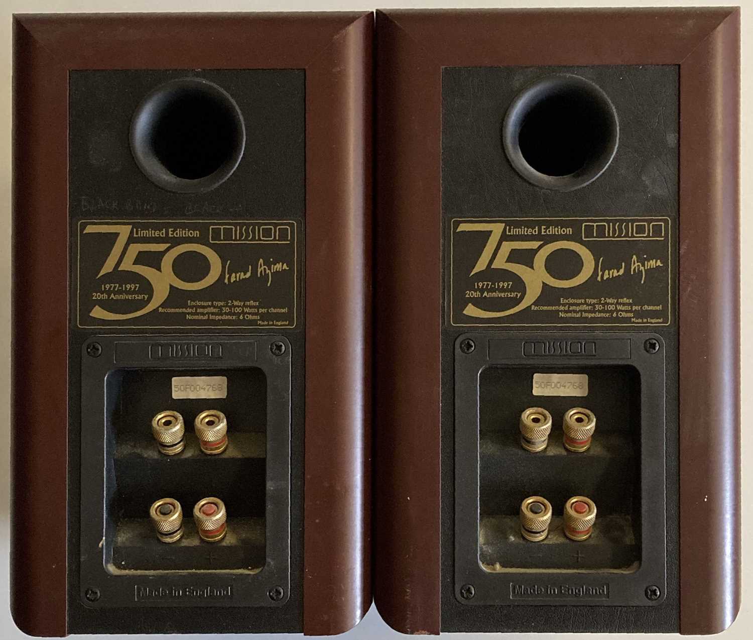 Lot 9 - MISSION 750 LIMITED EDITION BOOKSHELF SPEAKERS.