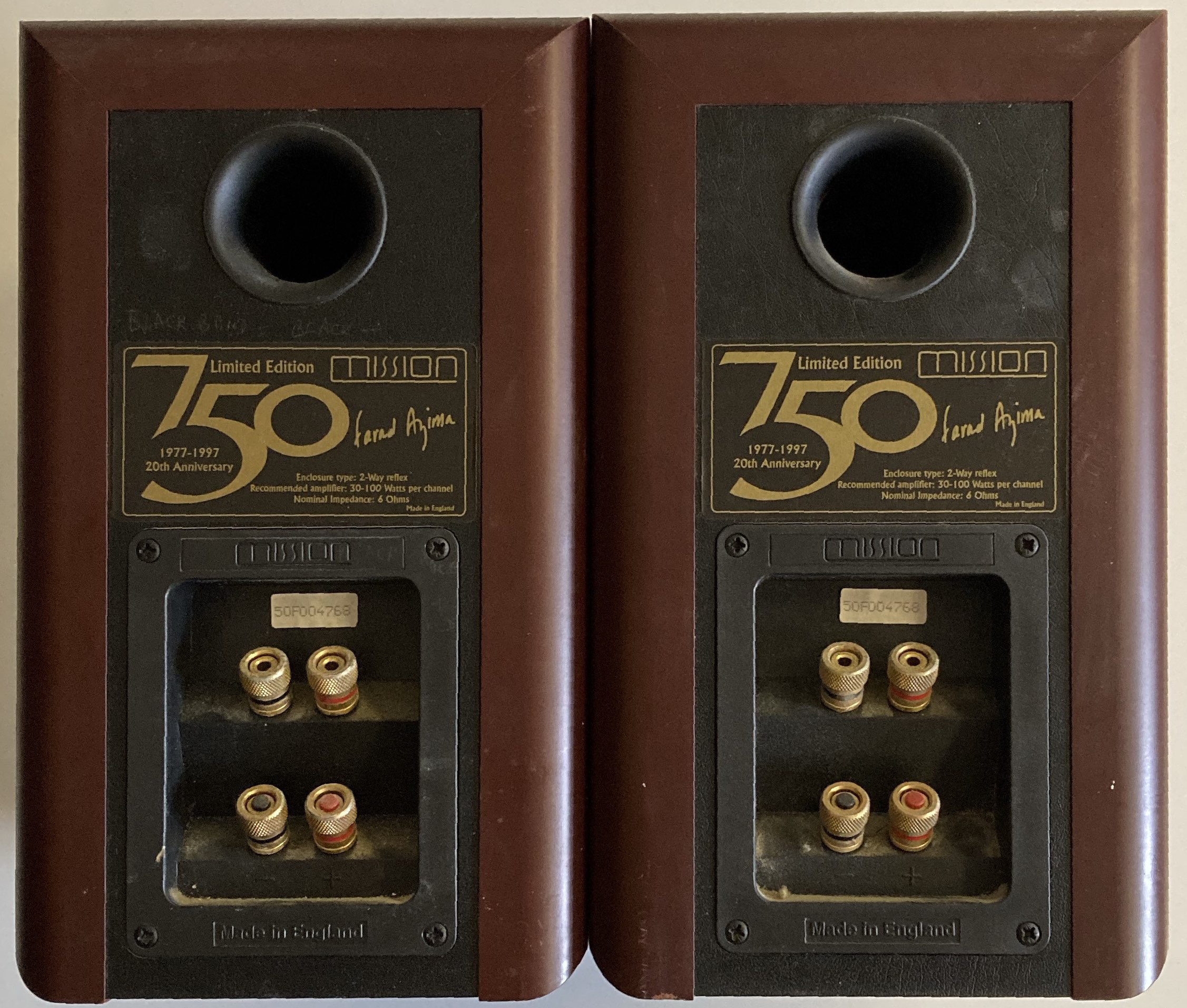 Lot 9 - MISSION 750 LIMITED EDITION BOOKSHELF SPEAKERS.