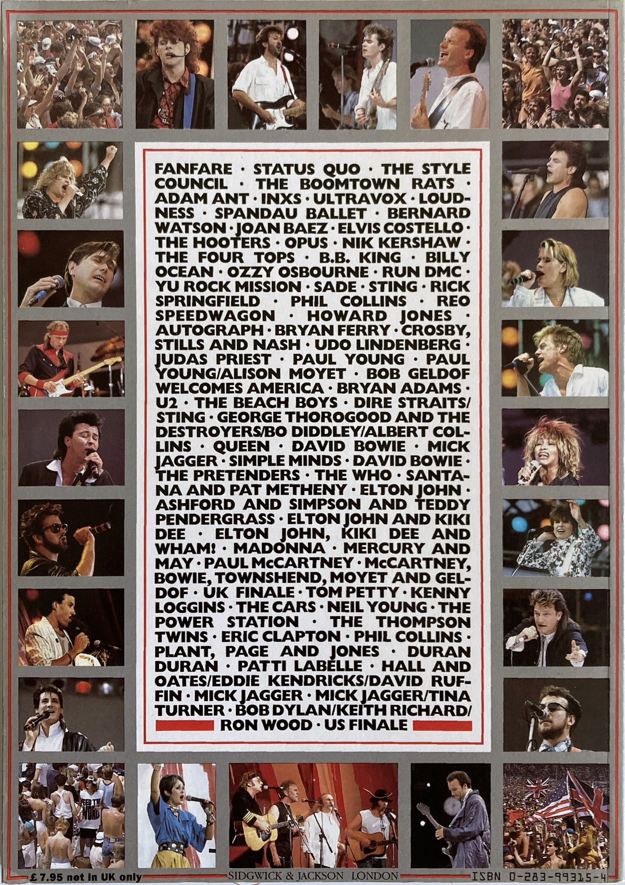 Lot 366 - LIVE AID BOOK SIGNED BY BOB GELDOF / MIDGE