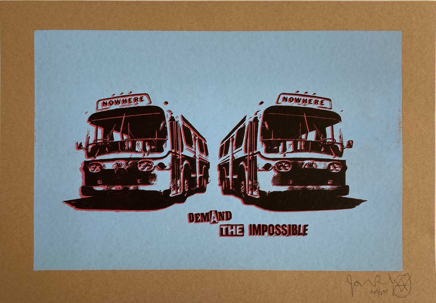 Lot 551 - JAMIE REID SIGNED SEX PISTOLS PRINT.