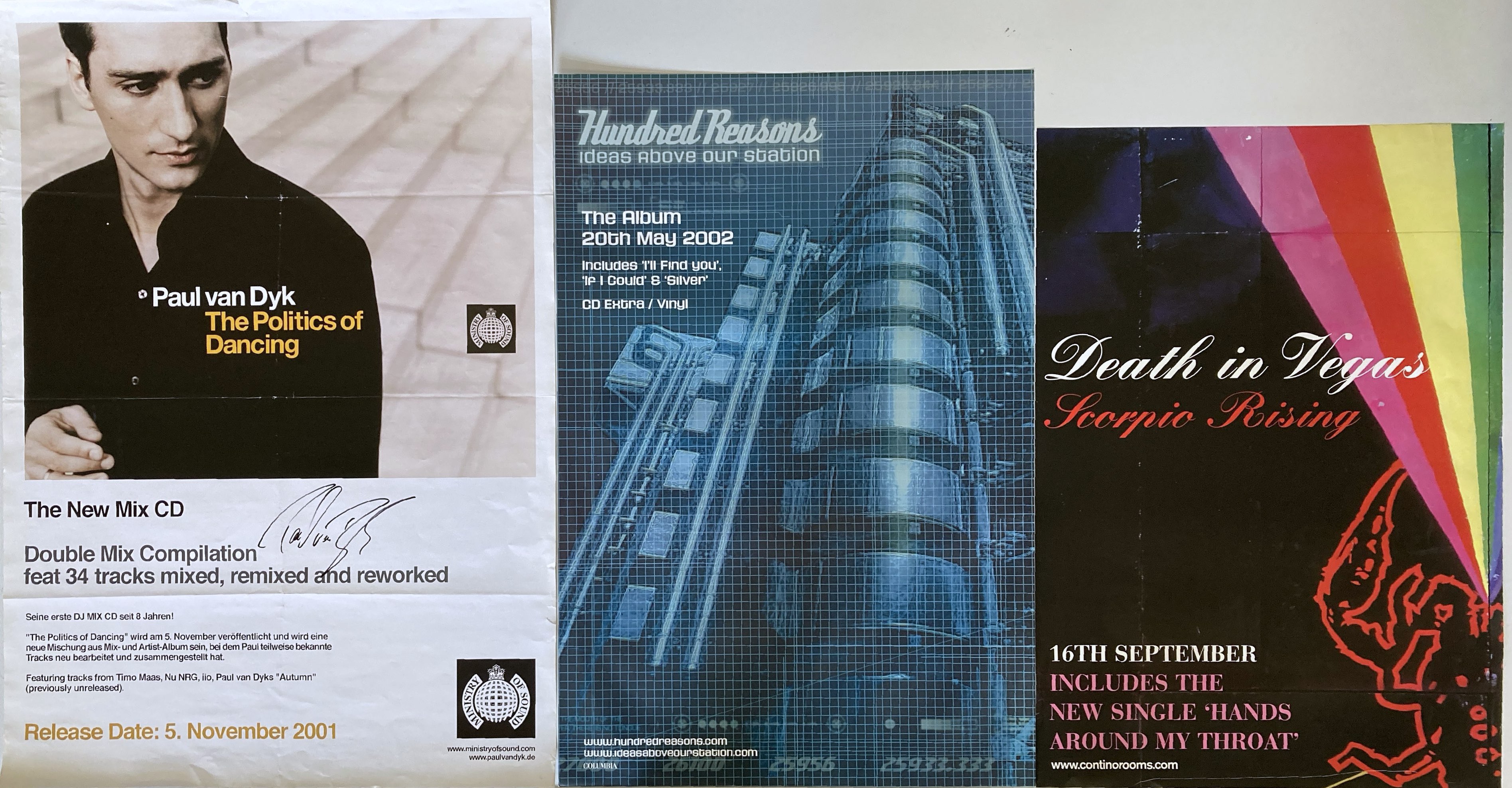 Lot 226 - POP, INDIE AND DANCE POSTERS INC PAUL VAN